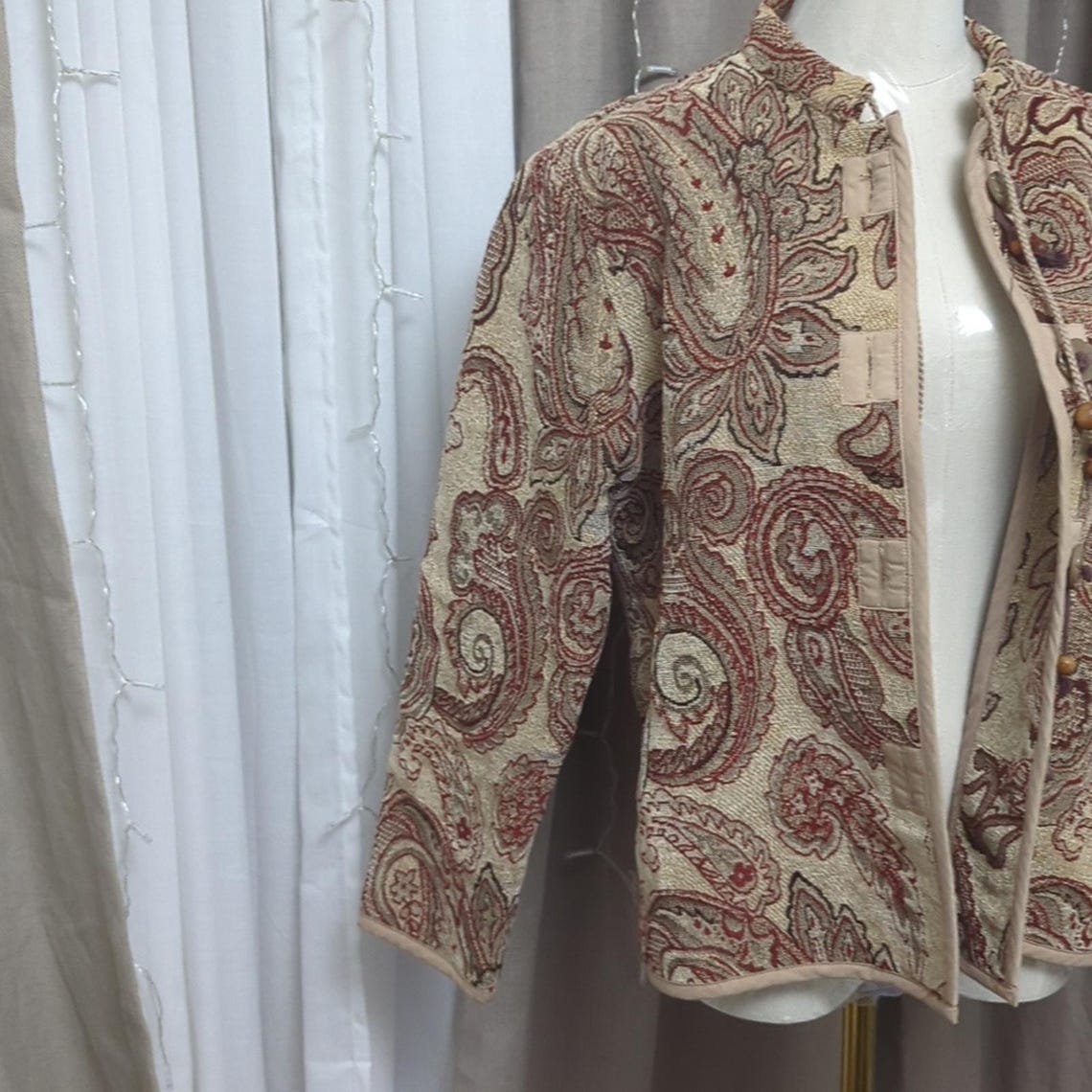 Flashback Thick Tapestry Paisley Coat Size L - Etsy