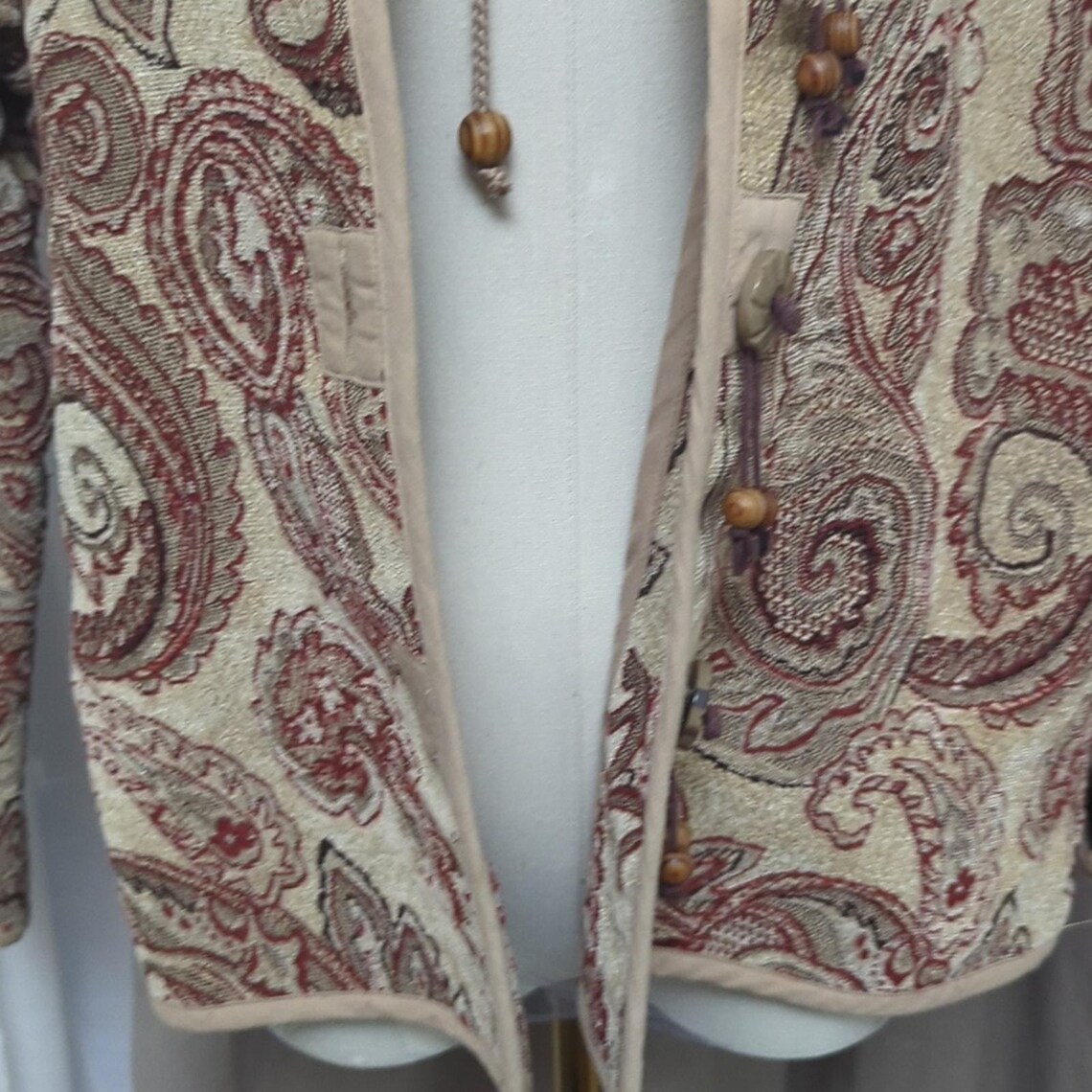 Flashback Thick Tapestry Paisley Coat Size L - Etsy