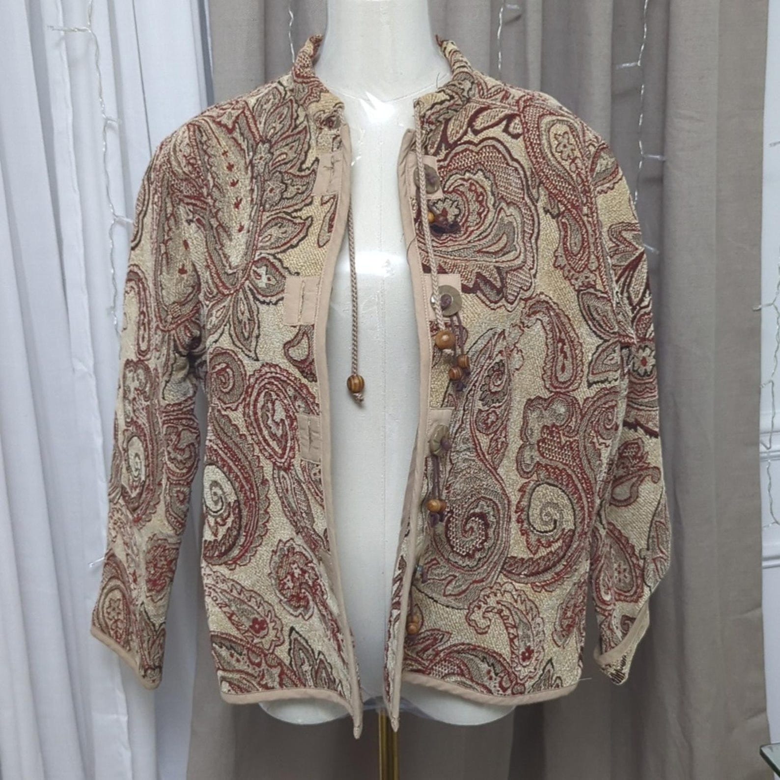 Flashback Thick Tapestry Paisley Coat Size L - Etsy