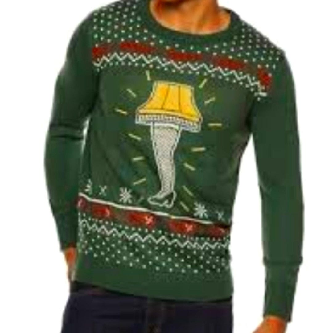 NWOT Christmas Story One Leg Lamp Sweater Size L - Etsy