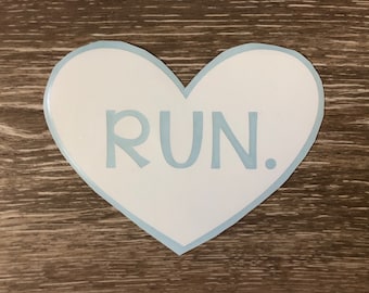 Run Vinyl Decal Sticker Runner Gift Run Car Decal - Etsy