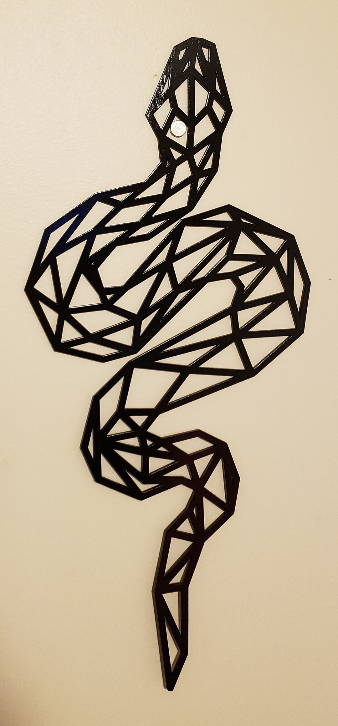 Slythering, Snake Wall Hanging, Snake Wall Art, Geometric Art ...