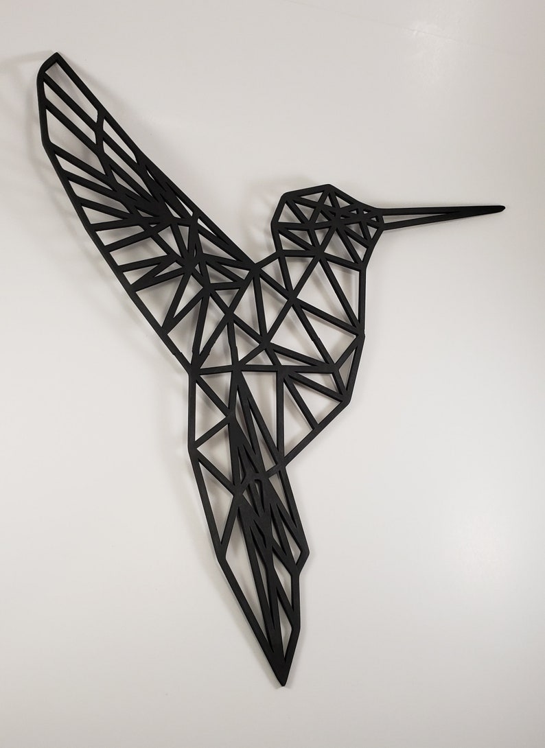 Geometric Hummingbird Wall Art Animal Wall Hangings Birds | Etsy