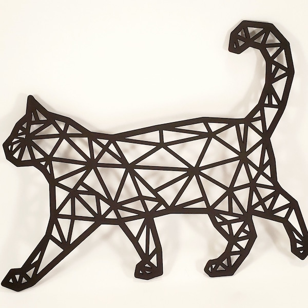 Geometric Cat - Etsy