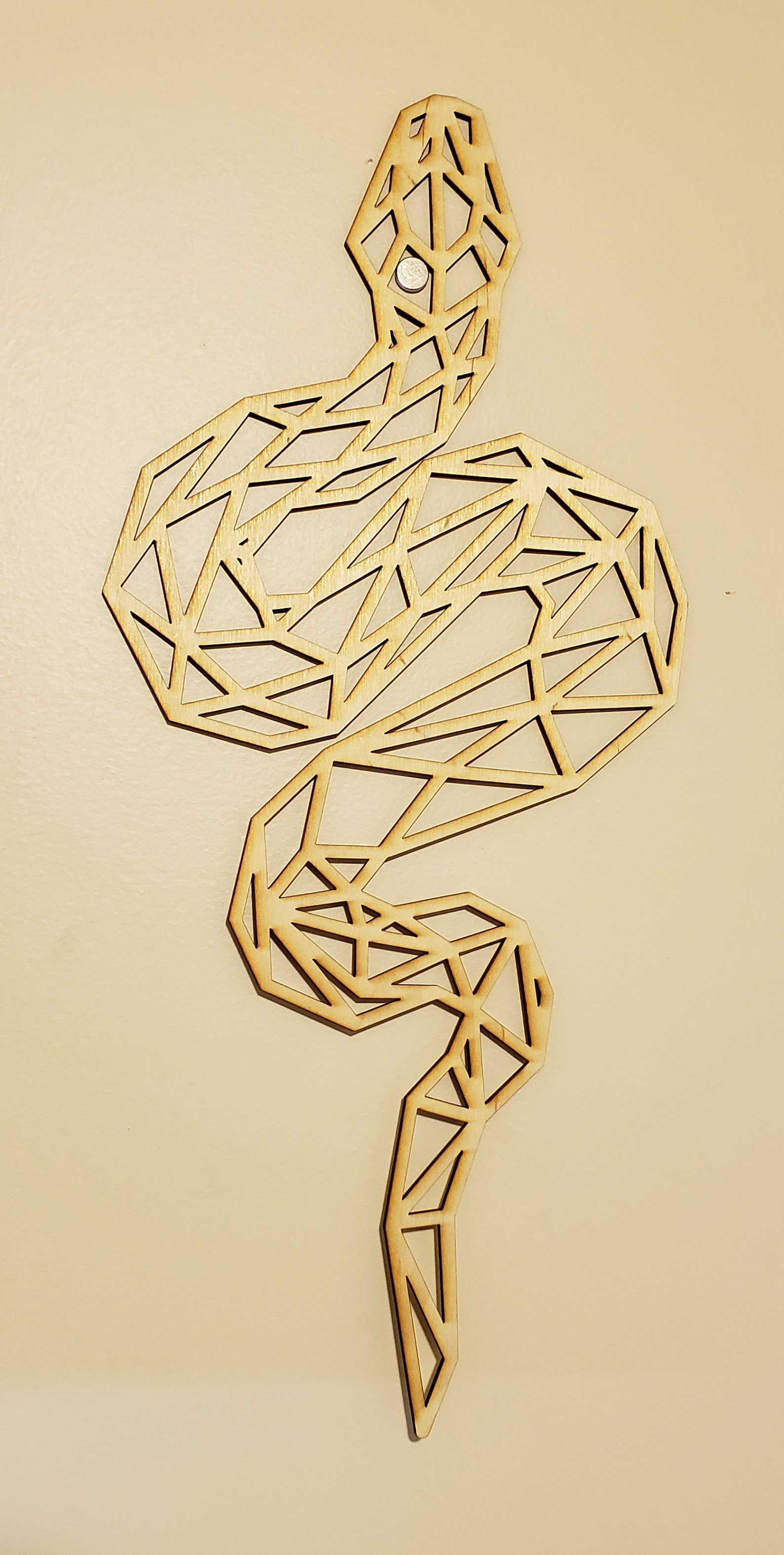 Slythering Snake Wall Hanging Snake Wall Art Geometric Art - Etsy