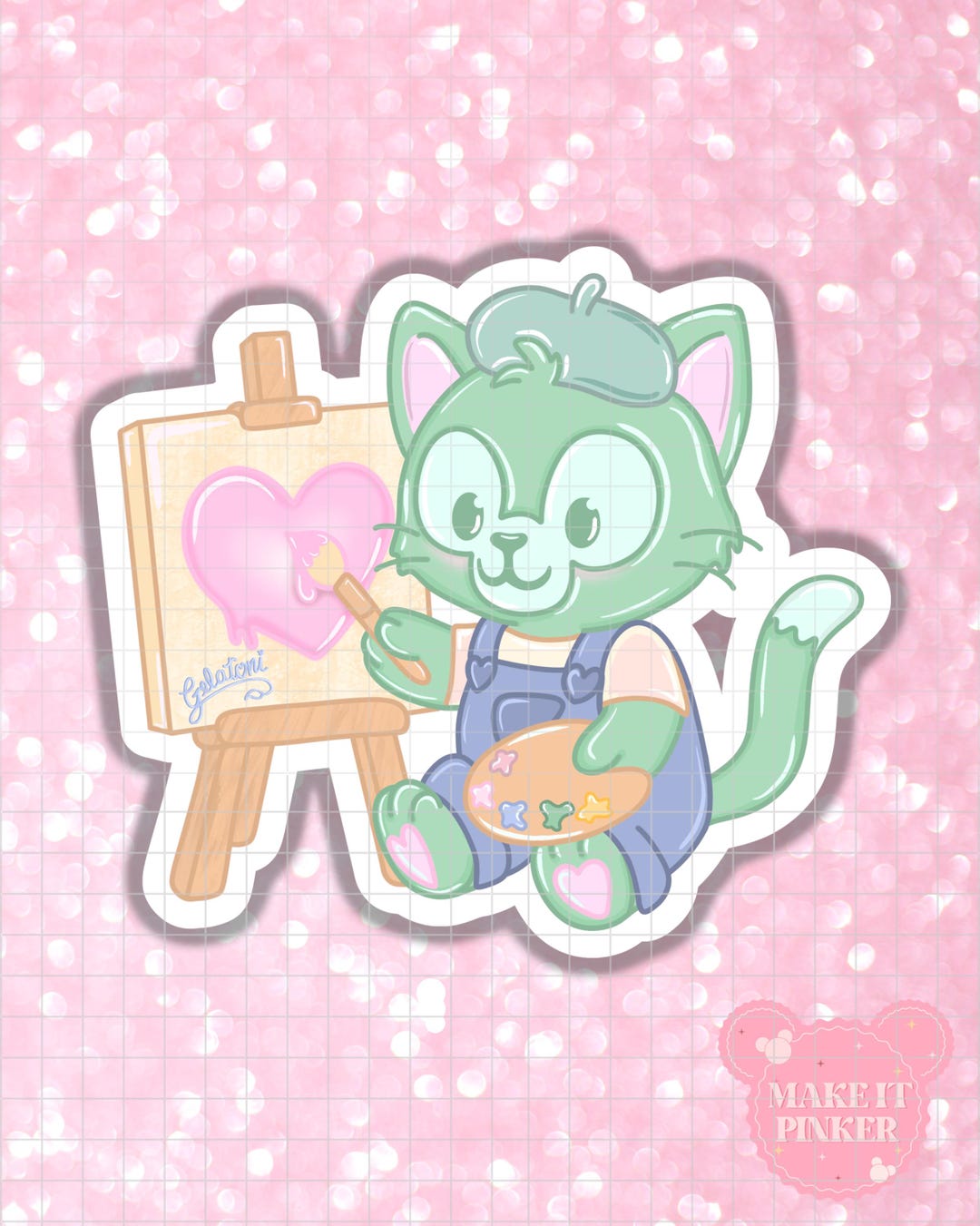 Little Artist Gelatoni Sticker - Etsy