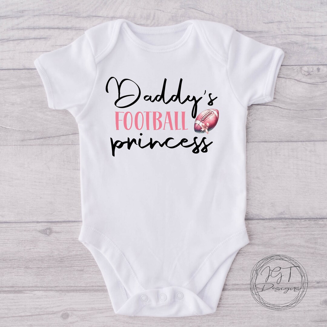 Coquette Football Baby Onesie® Bodysuit Daddys Football Princess - Etsy