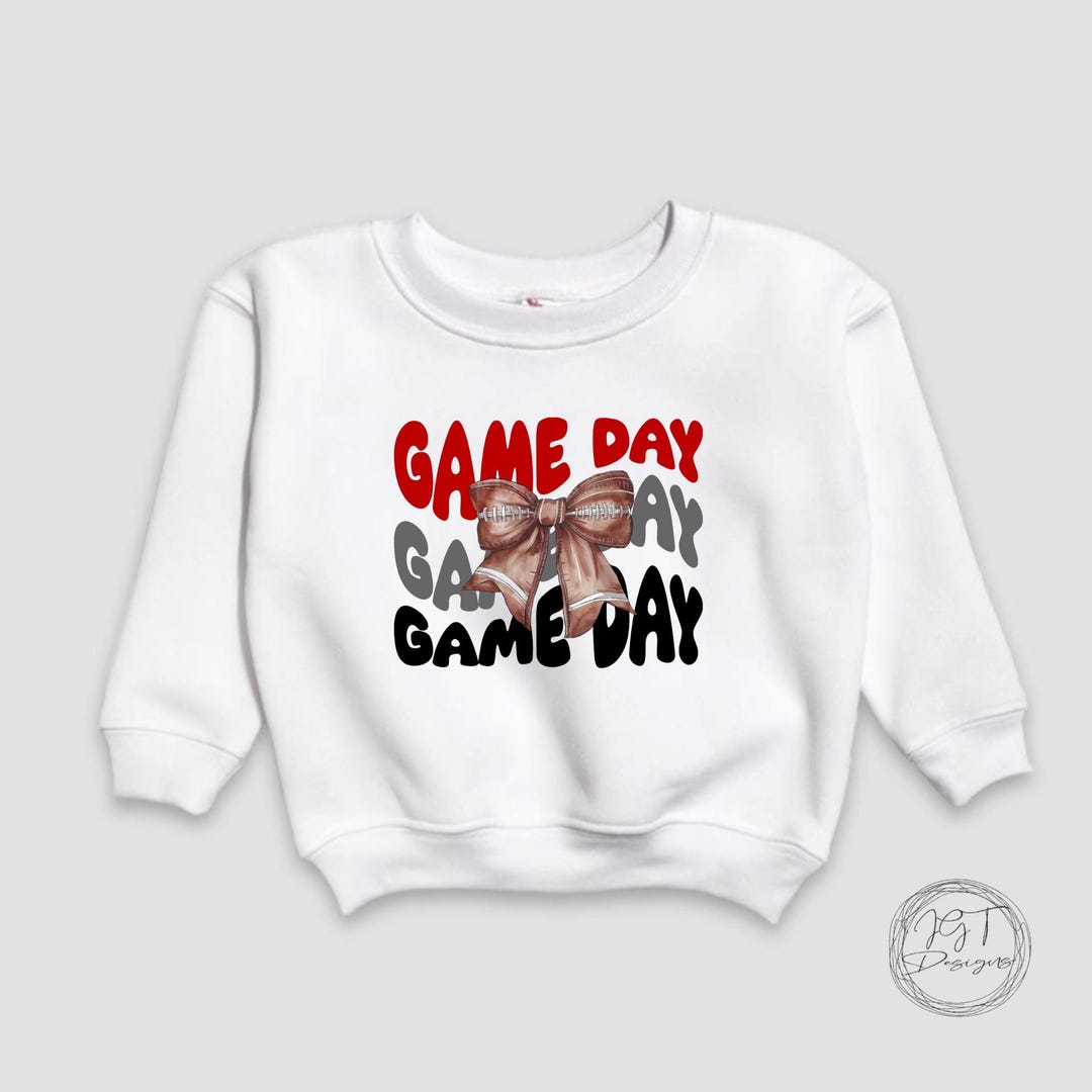 Red Grey Black Game Day Football Baby Youth Sweatshirt - Etsy