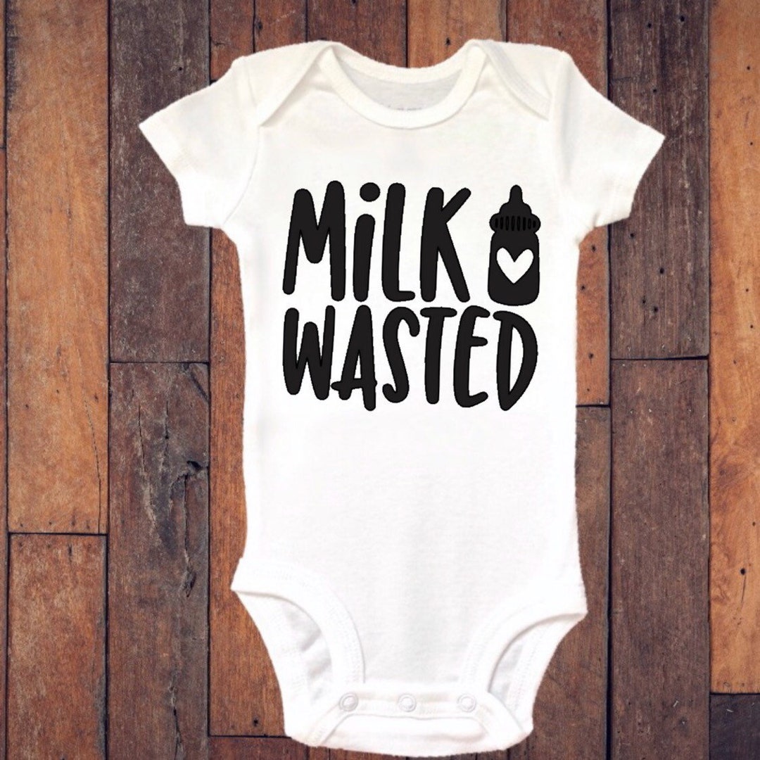 Funny Baby Bodysuit, Milk Wasted, Kid's Shirt, Toddler T-shirt - Etsy