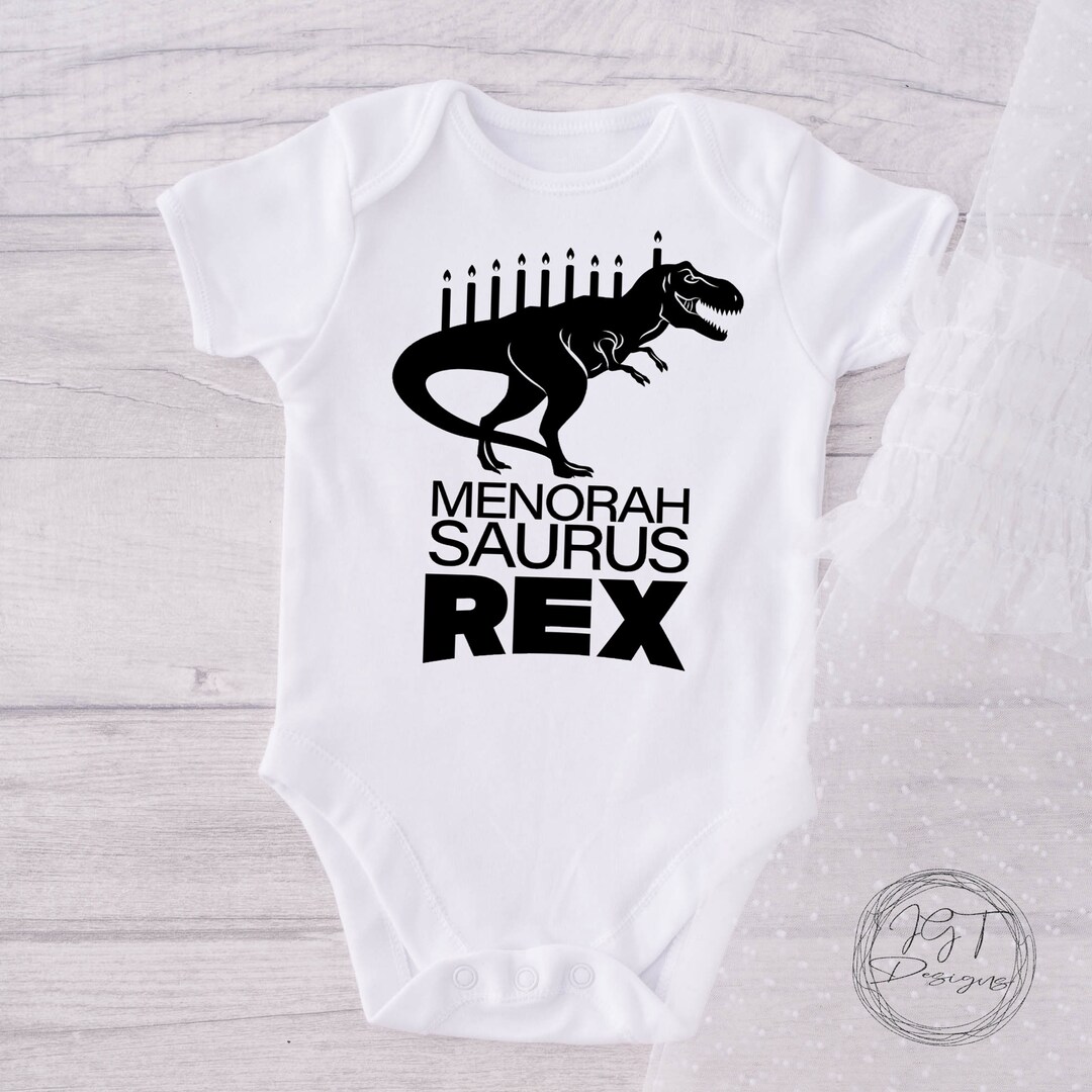 Menorahsaurus Rex Baby Onesie® Bodysuit Hanukkah - Etsy