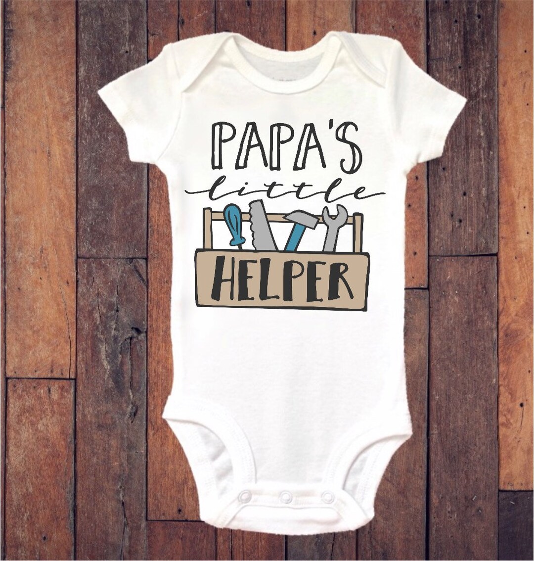 Papa's Little Helper Baby Onesie® Bodysuit - Etsy