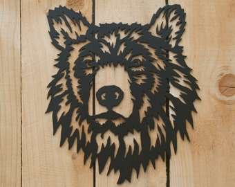 Metal Grizzly Wall Art - Etsy
