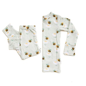 Bumble Bees Bamboo Two Piece Toddler Pajamas - Etsy