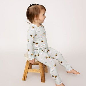 Bumble Bees Bamboo Two Piece Toddler Pajamas - Etsy