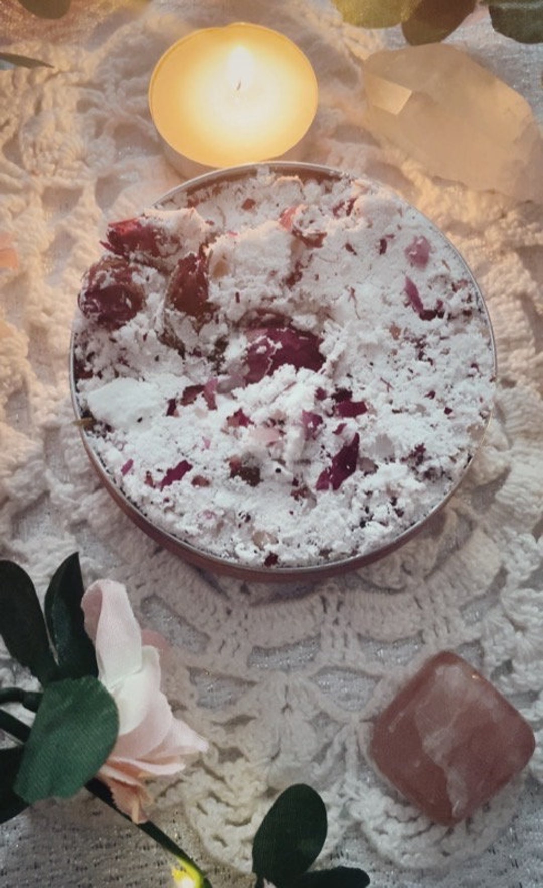 Divine Feminine Bath Soak Rose Vanilla Pink Salt Ritual Bath Essential ...