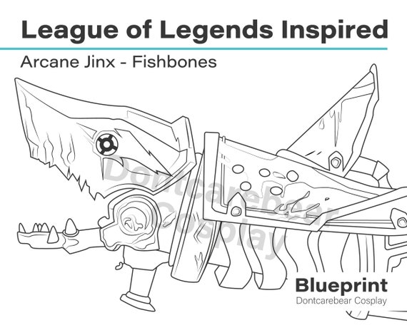 League Inspired Arcane Jinx Fishbones Blueprint PDF - Etsy España