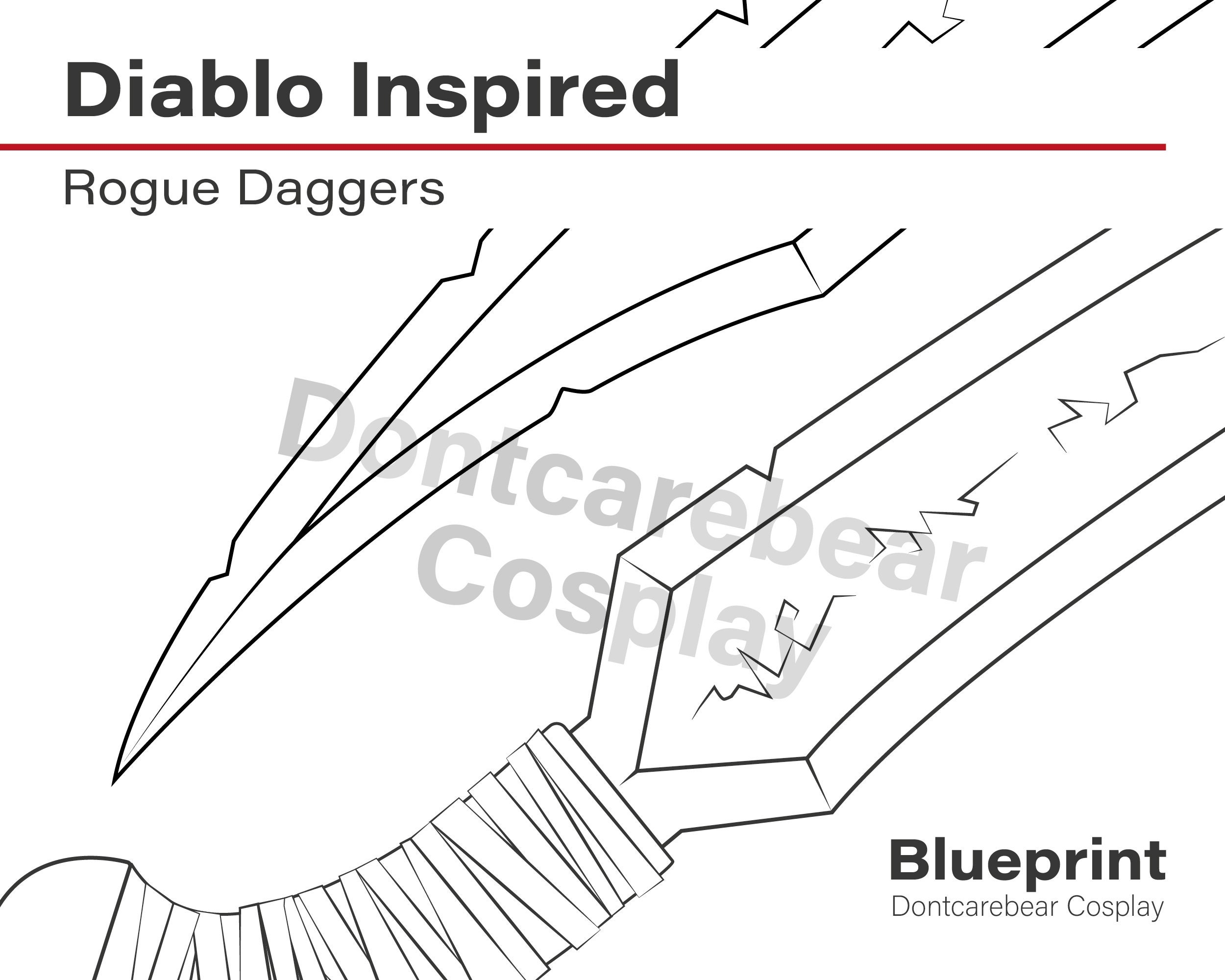 Diablo Inspired Rogue Daggers Blueprint | Etsy