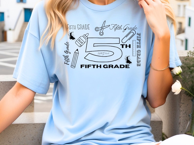 5th Grade Typography PNG File, Sublimation Design (digital Download) - Etsy