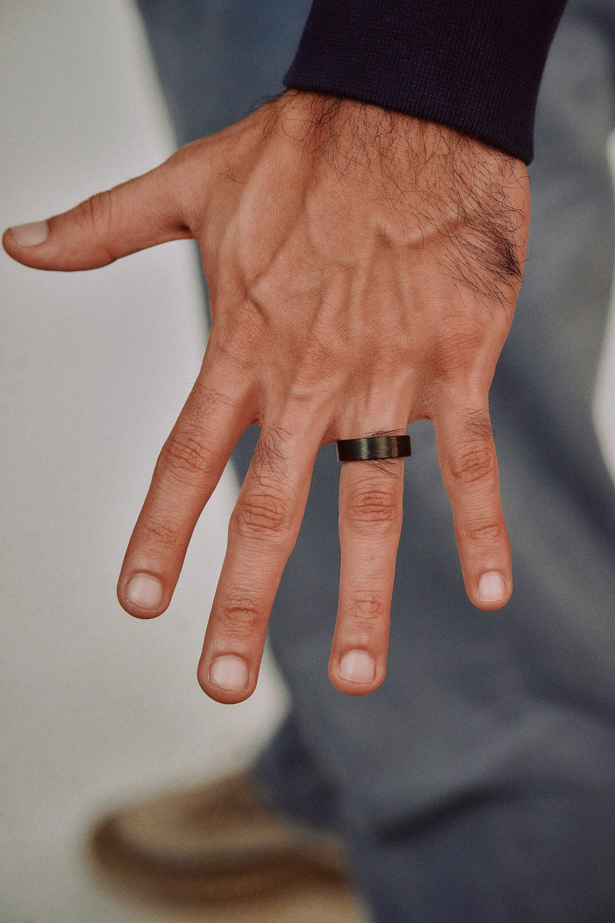 Minimal Carbon Fiber & Titanium Wedding Ring: "the Kristoff". 6mm Eco ...