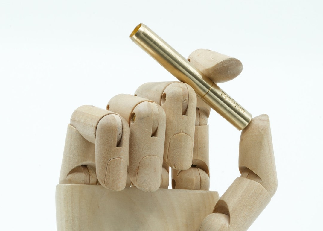 Minimalist One Hitter Pipe for Dugout. the m1 in Brass by Ukiyohi. - Etsy