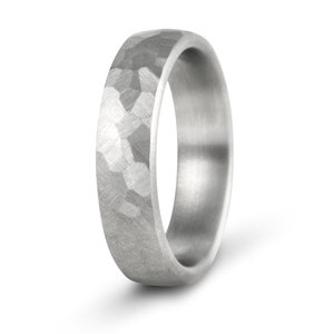 Minimal Hand-ground Titanium Ring faceted With Optional - Etsy