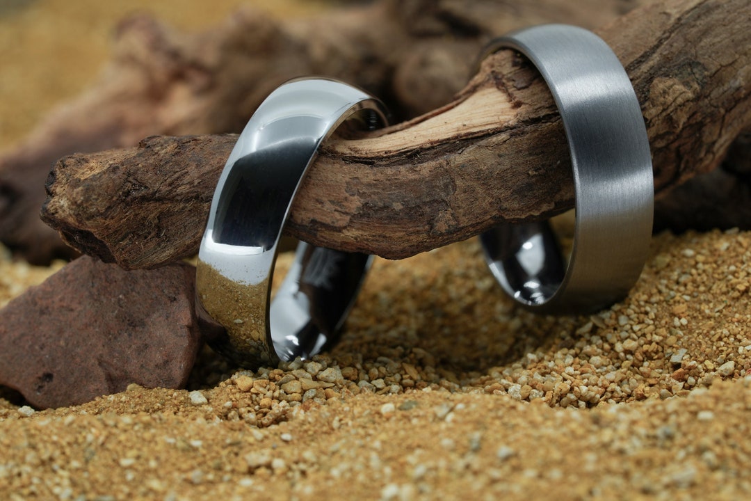 Minimal Tantalum 6mm Ring: "the Halford". Slight Dome With Comfort Fit ...