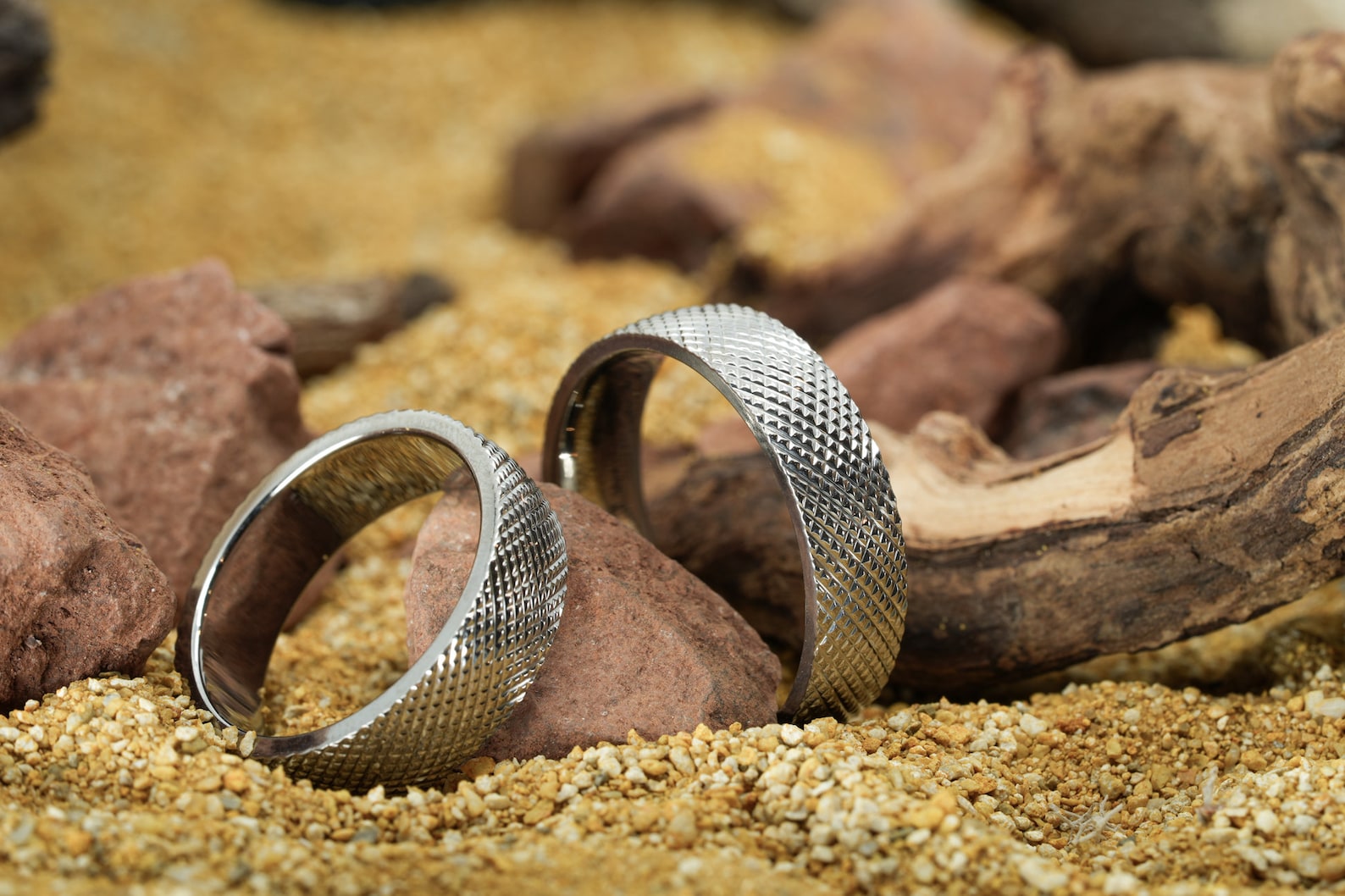 Minimal Domed Knurled Titanium 6mm Ring: the MCA. Slight Dome With ...