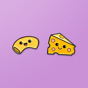 Enamel Pins Mac & Cheese Set of 2 Soft Enamel Pins | Etsy