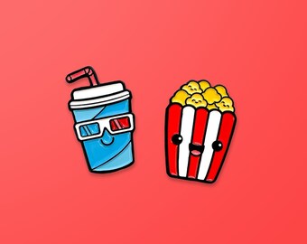 Pancake & Butter Enamel Pin Set of 2 Soft Enamel Pins | Etsy