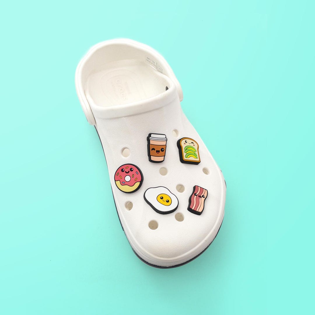 Brekkie Foodie Shoe Charms Set - 5 Pack - Cute Shoe Charms - Kawaii ...