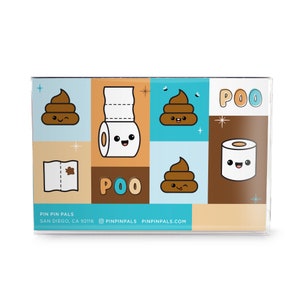 Enamel Pins - Poop & Toilet Paper - Set of 2 - Soft Enamel Pins - Lapel ...