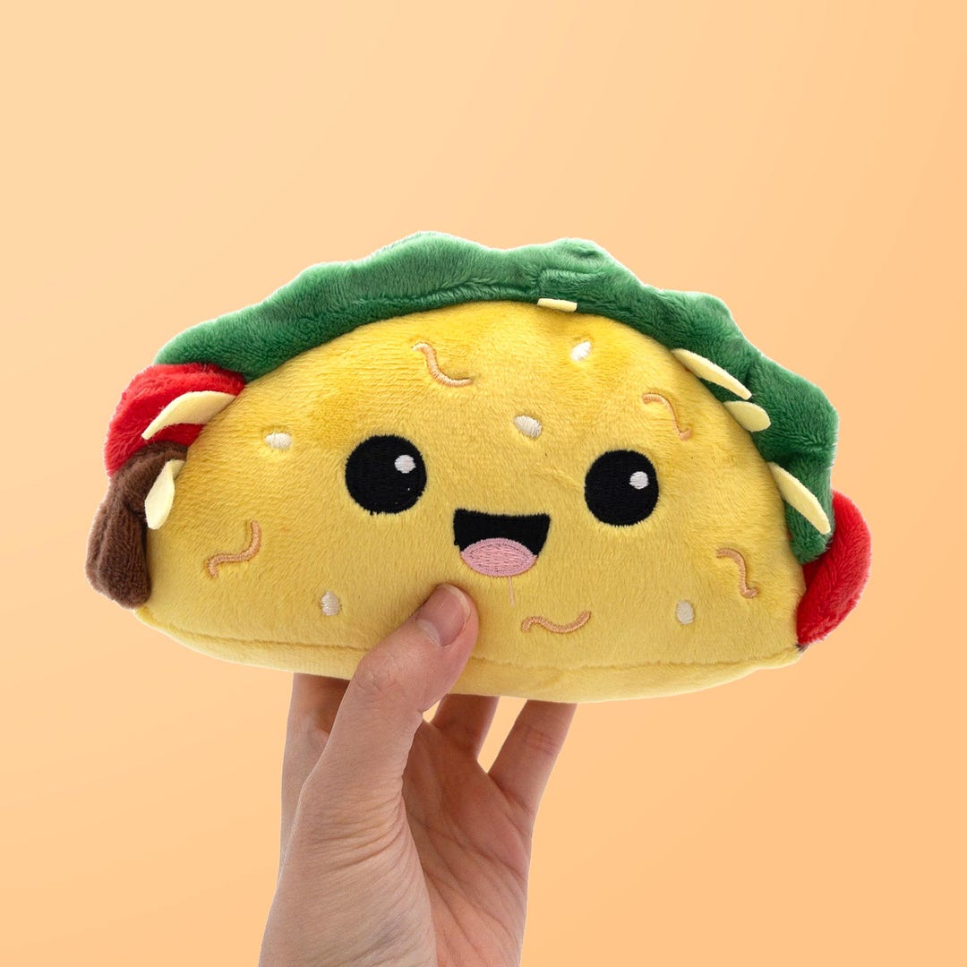 Taco Plushie - Soft and Cuddly Plush Toy - Food Plush - Stuffed Animal ...