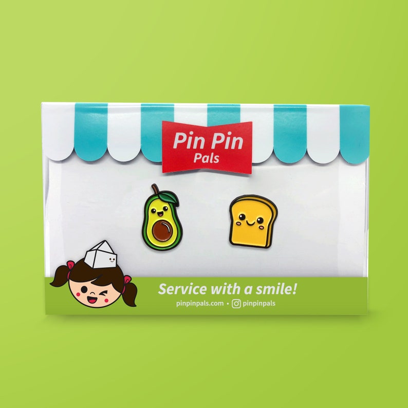 Avocado & Toast Enamel Pin Set of 2 Soft Enamel Pins Lapel - Etsy
