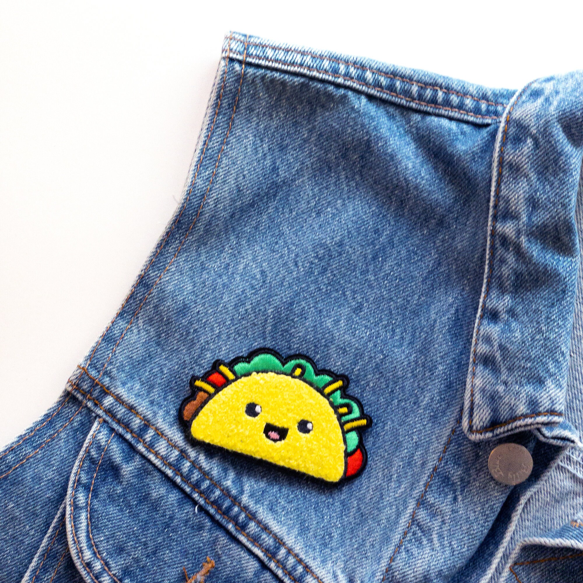 Taco Iron on Patches Chenille Patches Cute Patches | Etsy