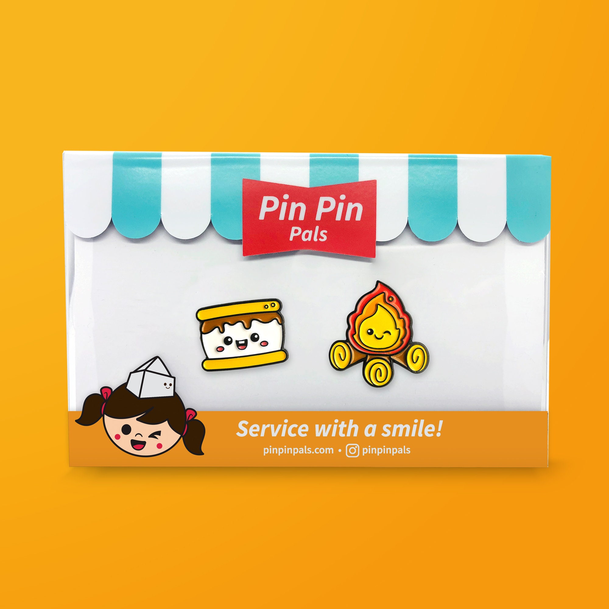 Camping S'mores & Camp Fire Enamel Pin Set of 2 Soft - Etsy