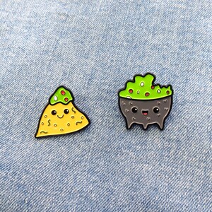 Chip & Guac Enamel Pin Set of 2 - Soft Enamel Pins - Lapel Pins - Food ...