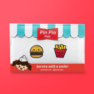 Burger & Fries Enamel Pin Set of 2 - Soft Enamel Pins - Lapel Pins ...