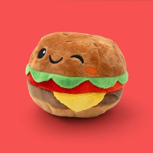 Burger Plushie - 5" Large Soft Plush Toy - Food Plush - Stuff Animal ...