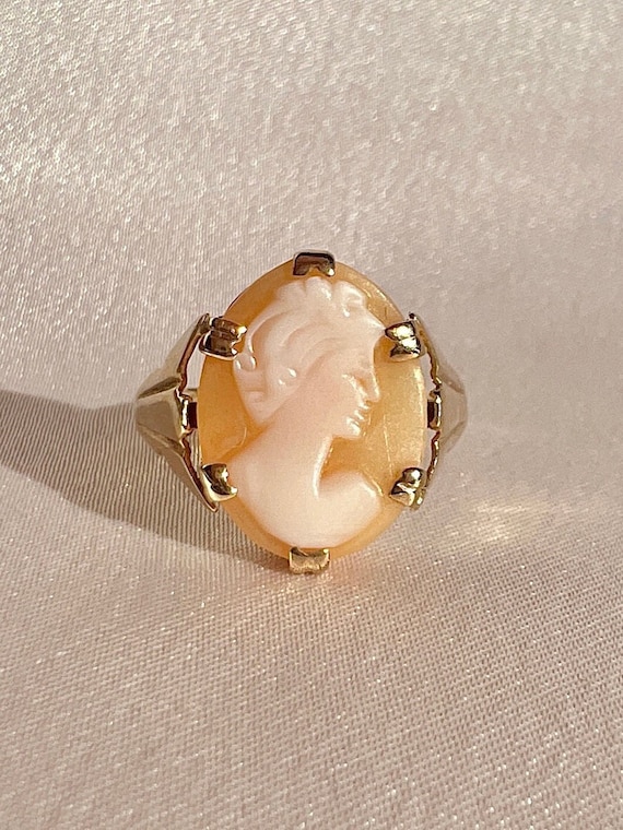 vintage 1970s lady cameo - Gem