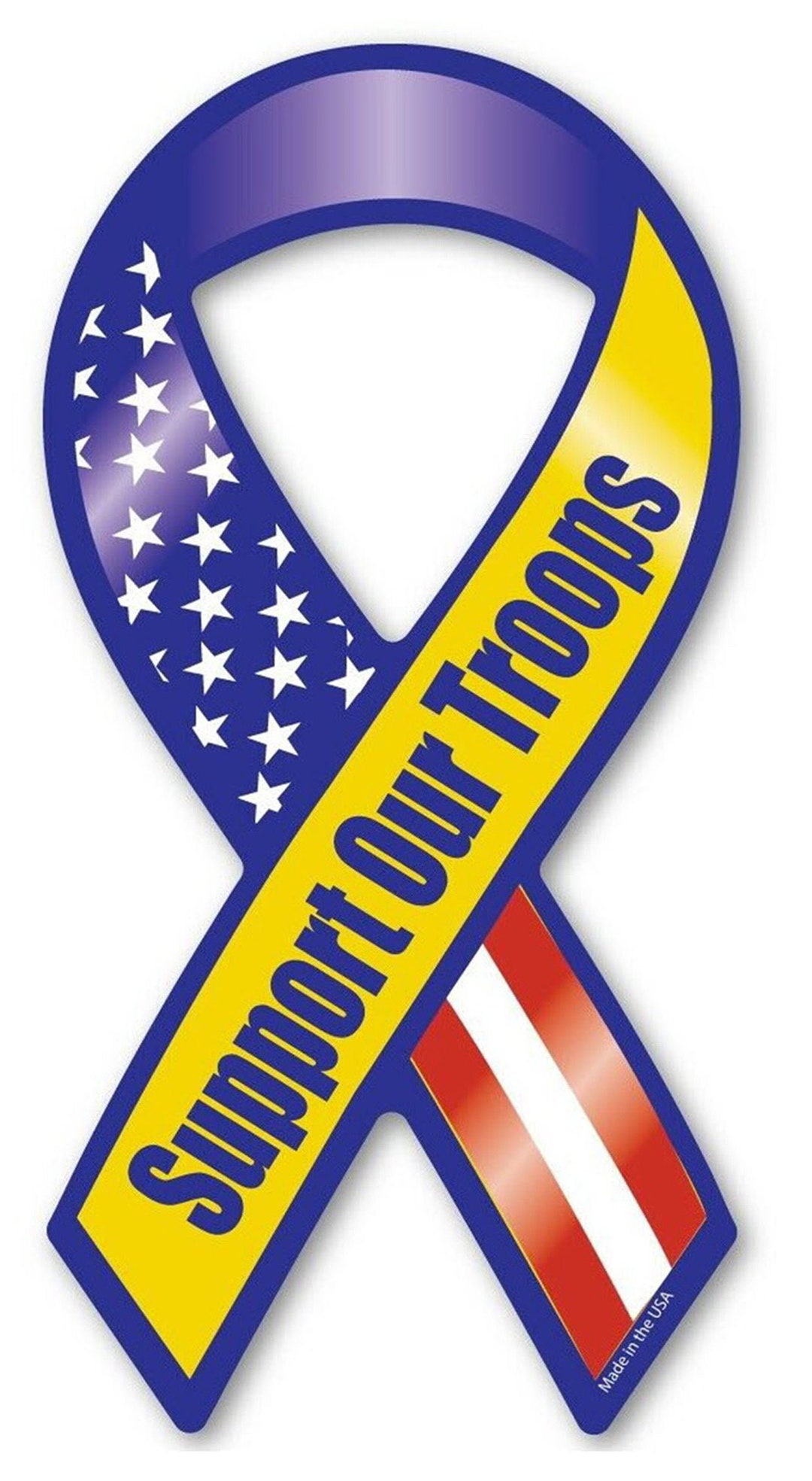 USA American Flag Ribbon Support Our Troops Truck Car Stickers Window ...