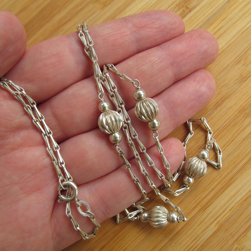 Long Silver Necklace - Etsy