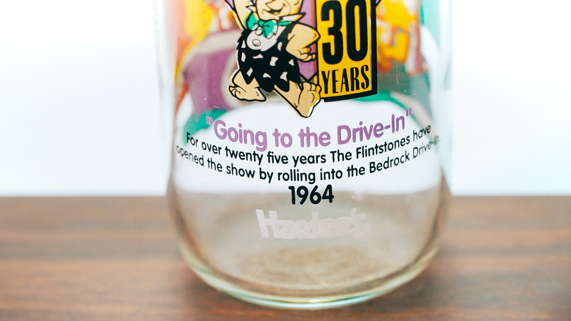 1964 the Flintstones, Bedrock Drive-in, Hardee’s Collectable Glass, 80s ...
