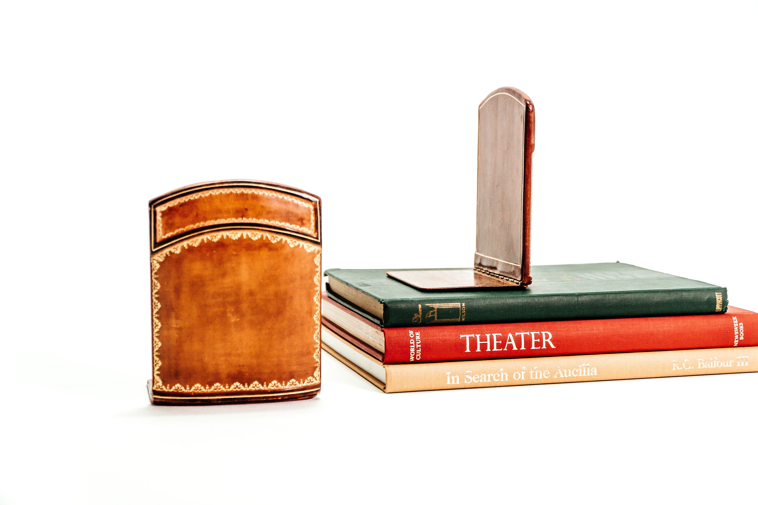 Leather Bookends - Etsy