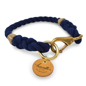 Mariner Series Navy Blue Rope Dog Collar Spun Polyester Rope - Etsy