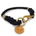 Mariner Series Black Rope Dog Collar Spun Polyester Rope With Italian ...