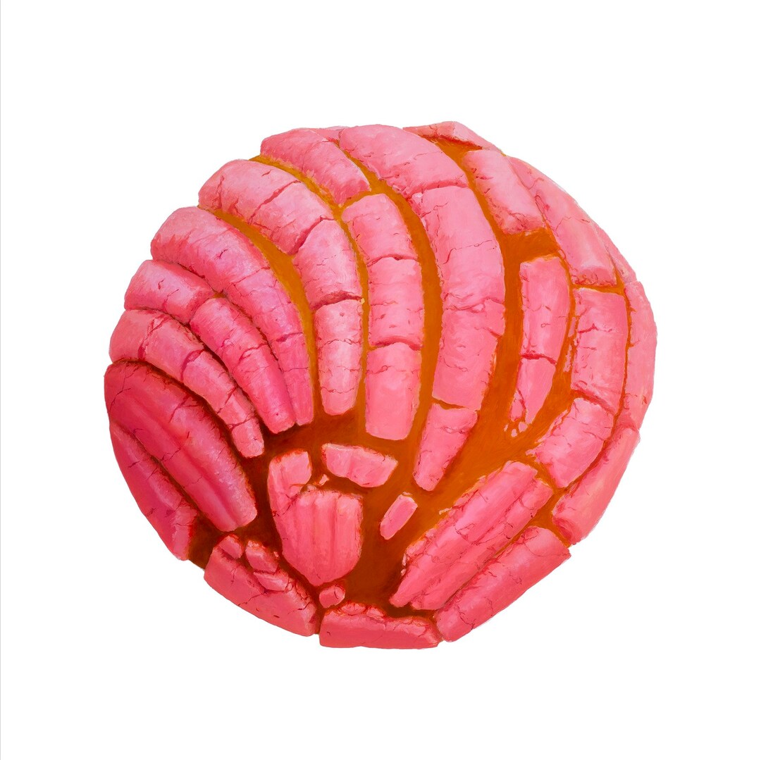 8x8 Pink Concha Giclee Print of Oil Painting - Etsy