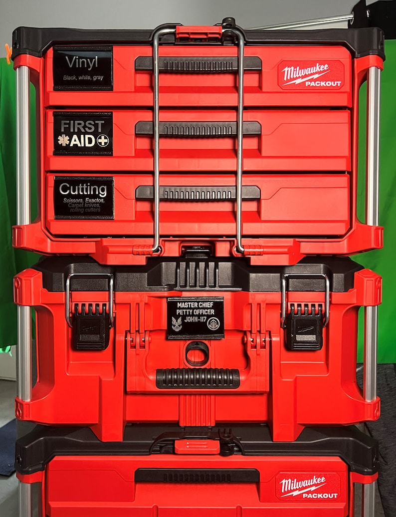 Laser Engraved Label System for Milwaukee Packout Drawers. - Etsy