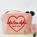 Tri Delta Pink & Red Makeup Bag - Etsy