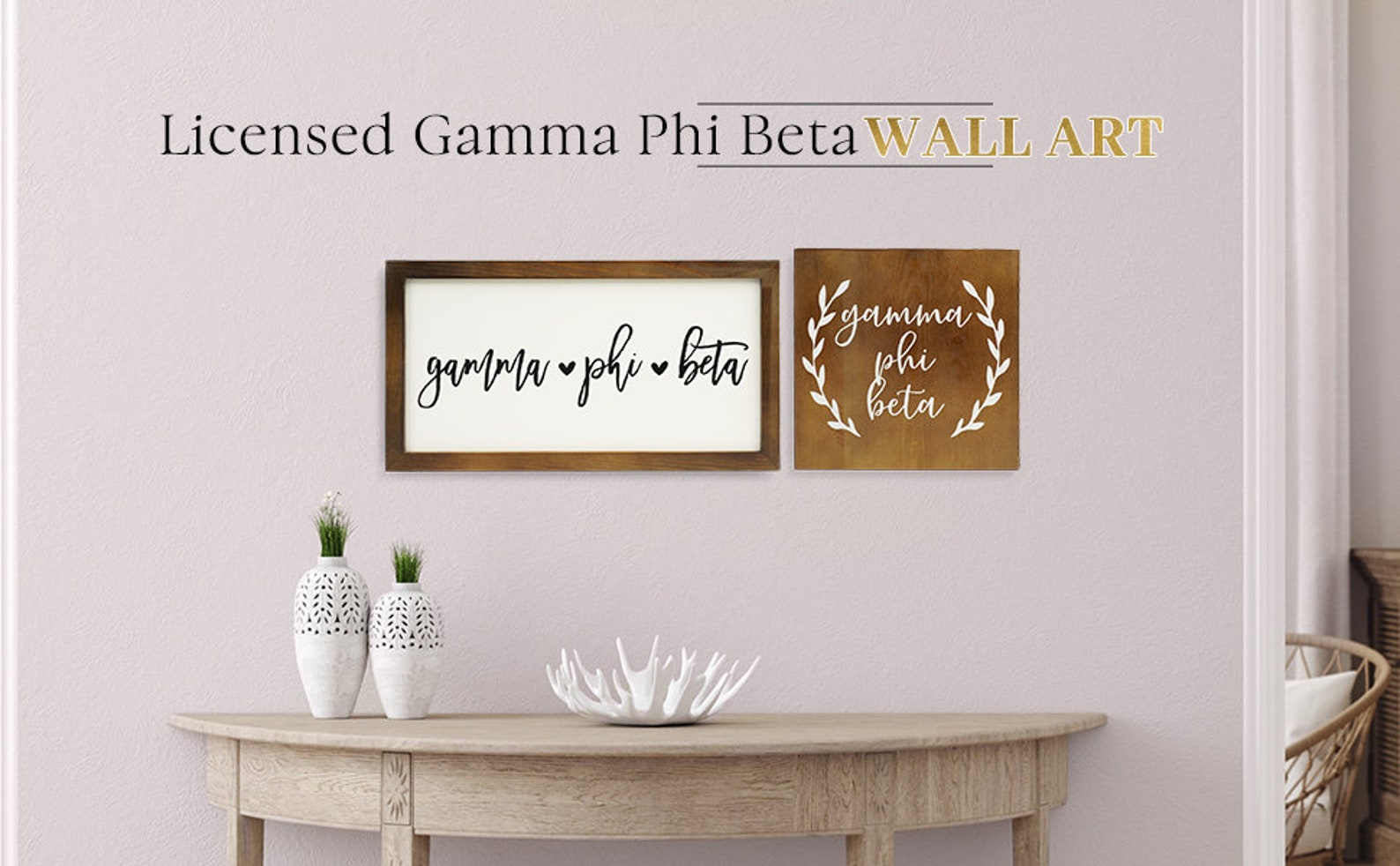 Tri Delta Script Wooden Sign - Etsy