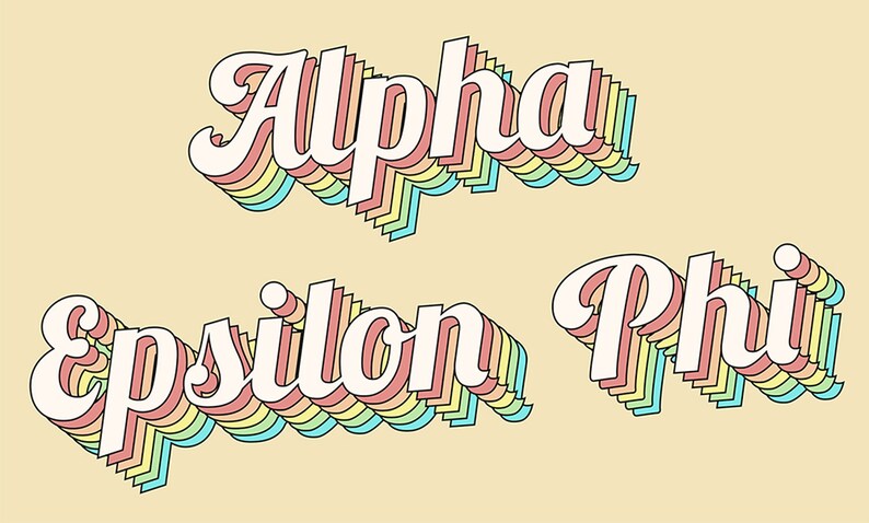 Alpha Epsilon Phi Sorority Flags | Etsy